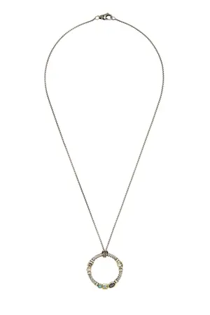 David Yurman Silver Two-tone Confetti Pendant Necklace - Gold