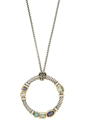 David Yurman Two-tone Confetti Pendant Necklace