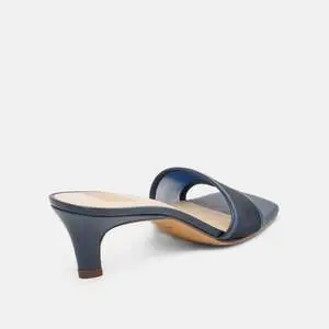 DOLCEVITA Rexa Mesh Kitten Heel Mules - Navy Mesh
