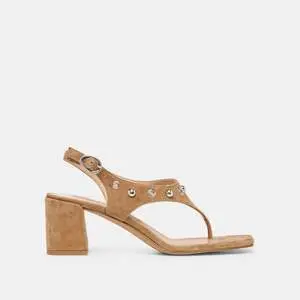 DOLCEVITA Studded Suede Thong Sandals