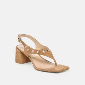 DOLCEVITA Studded Suede Thong Sandals