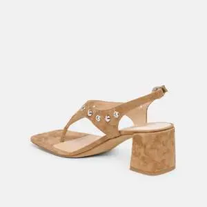DOLCEVITA Studded Suede Thong Sandals