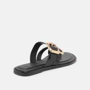 DOLCEVITA Shore Buckled Sandals - Black Leather