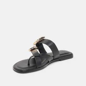 DOLCEVITA Shore Buckled Sandals - Black Leather