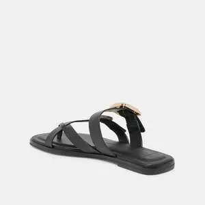 DOLCEVITA Shore Buckled Sandals - Black Leather