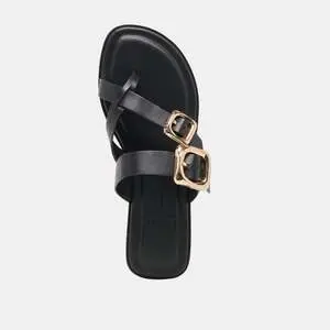 DOLCEVITA Shore Buckled Sandals - Black Leather