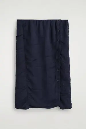 Cos Gathered Crinkled Midi Skirt