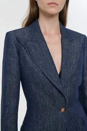 Gabriela Hearst Leiva Blazer Stone Washed Linen
