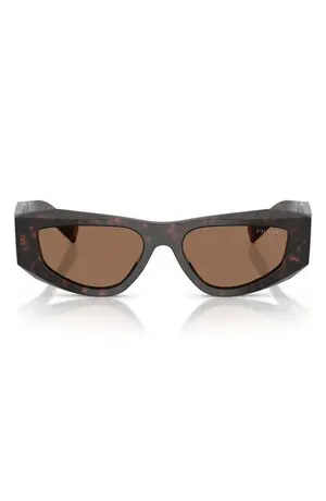 Prada 53mm Pillow Sunglasses - Root Tortoise/dark Brown