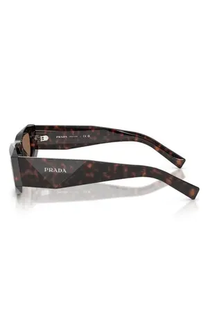Prada 53mm Pillow Sunglasses - Root Tortoise/dark Brown