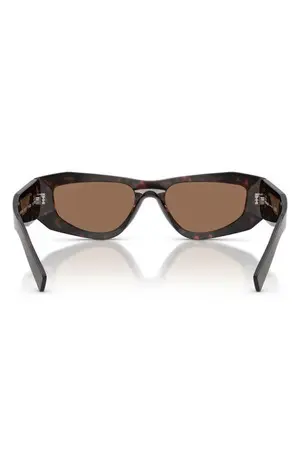 Prada 53mm Pillow Sunglasses - Root Tortoise/dark Brown