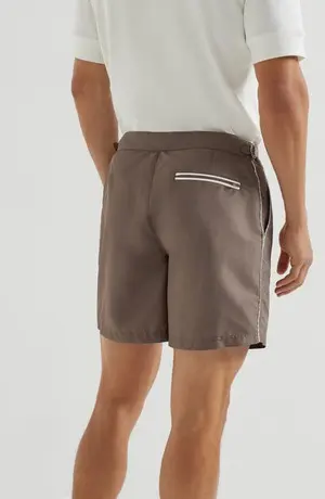 Brunello Cucinelli Nylon Swim Shorts - Hazelnut
