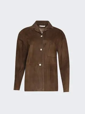 THE ROW Janine Suede Shirt