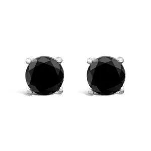 HAUS OF BRILLIANCE 14k White Gold 6.00 Ct. Diamond Stud Earrings - Black