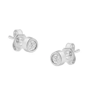 HAUS OF BRILLIANCE 10k Gold 1/7 Ct Round Diamond Stud Earrings - White