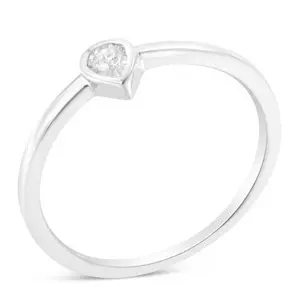 HAUS OF BRILLIANCE 1/20 Cttw Diamond And Sterling Ring - Silver
