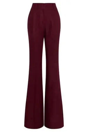 Women's Mauve Flare Leg Trousers