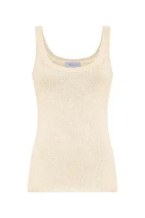 Gabriela Hearst Brigid Knit Tank Top In Cashmere - Off White