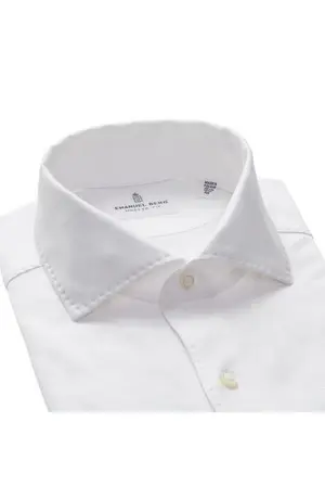 EMANUEL BERG Textured Luxe Polo - White