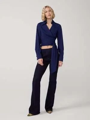 Diane Von Furstenberg Tie Detailed Blouses
