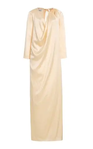 MEL USINE Lea Draped Silk Gown