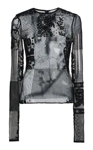 MEL USINE Gilles Patchwork Lace Top