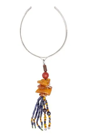DON'T LET DISCO Carnelian Midi Tassel Keeper Sequence - Brown