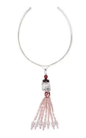 DON'T LET DISCO Rose Quartz Midi Tassel Keeper Sequence - Pink