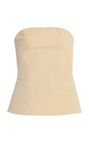 ALFIE The Bustier Stretch-cotton Top - Neutral