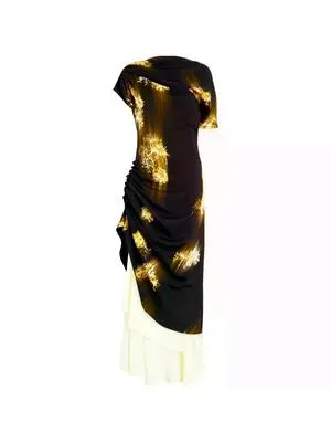 Proenza Schouler Antonella Printed Maxi Dress - Black