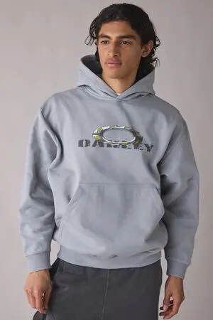 Oakley Heritage Logo Brushed Hoodie Sweatshirt - Dark Grey