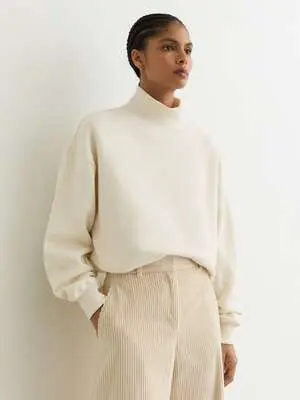 REISS Cotton Funnel-neck Sweatshirt