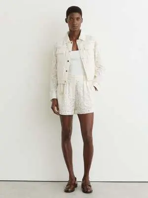 REISS Lori Lace Shorts With Rope Belt