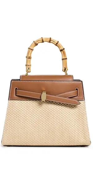 Veronica Beard Raffia Top Handle Bag