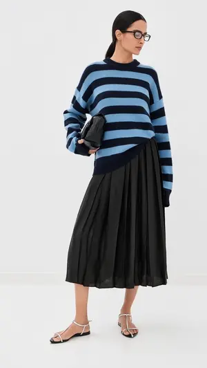 Tibi Feather Weight Pleated Skirt
