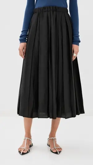 Tibi Feather Weight Pleated Skirt