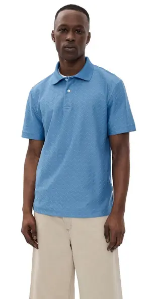 Missoni Short Sleeve Polo - Light Blue Tones