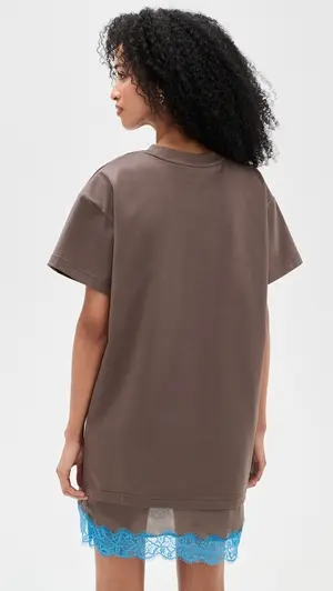 Staud Grier Mini Dress - Mink/pool