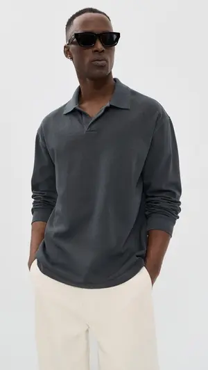 Madewell Cotton Long Sleeve Polo