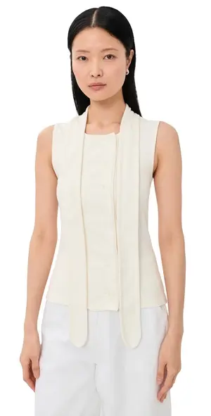 LEMAIRE Asymmetrical Fitted Top - Milk