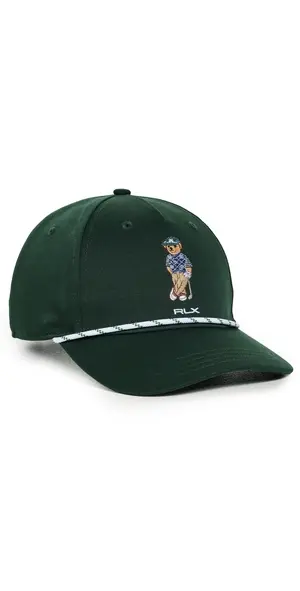 Rlx Ralph Lauren Seasonal Bear Rope Cap - Moss Agate
