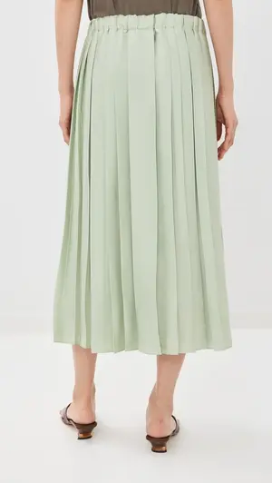 Tibi Feather Weight Pleated Skirt