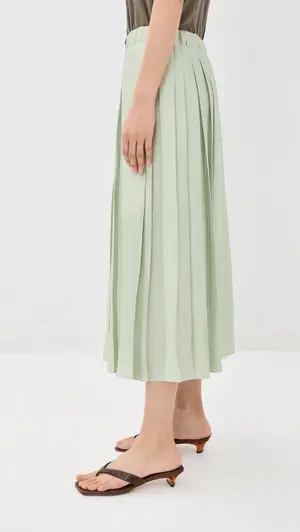 Tibi Feather Weight Pleated Skirt