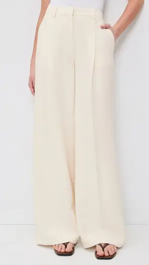 Theory Wide Leg Pleat Trousers