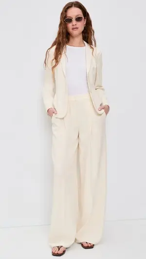 Theory Wide Leg Pleat Trousers
