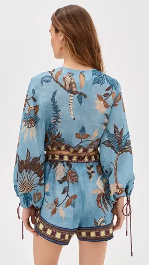 ALEMAIS Georgie Floral Print Top