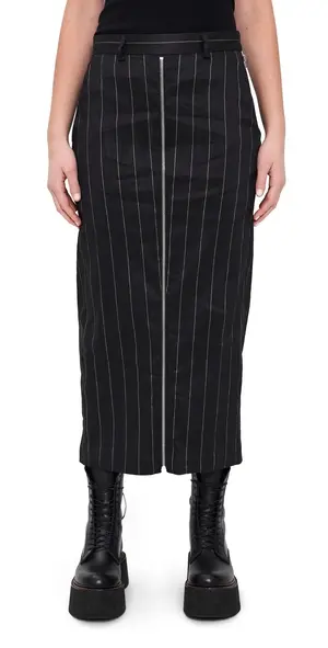 R13 Front Zip Striped Trousers