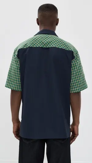NICHOLAS DALEY Aloha Check Woven Shirt