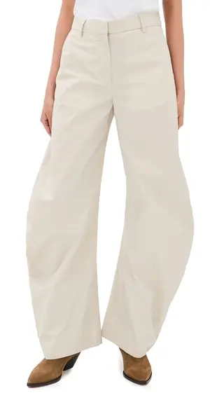 Acne Studios Barrel Leg Trousers - Light Beige