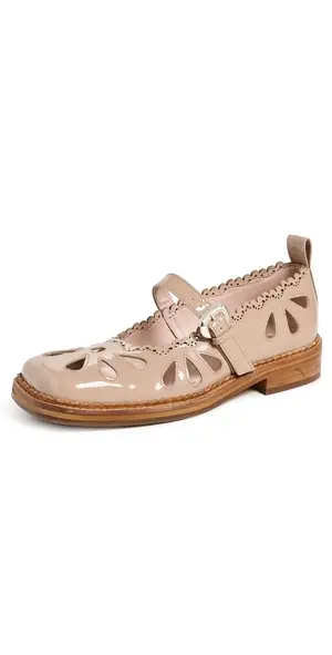 Simone Rocha Daisy Cutout Mary Jane Brogue Flats